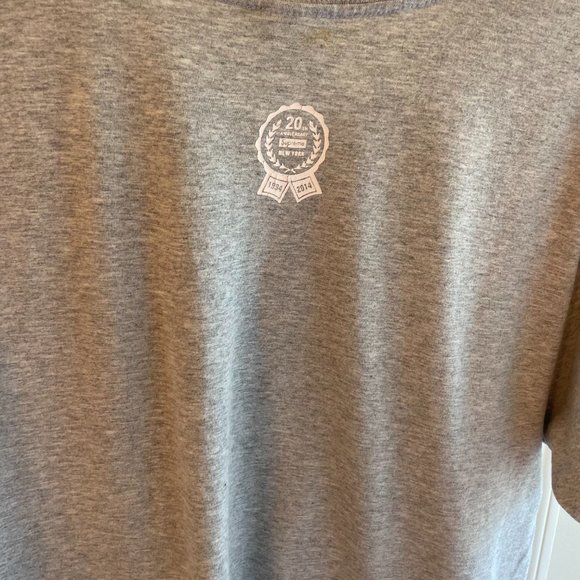 Supreme | Shirts | Supreme 2th Anniversary Large Gray Tee | Poshmark